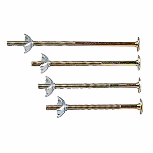 Palace Imports 120 mm Bolts and Half-Moon/Crescent/Lunar Nuts B120, Pack of 4. 1/4 Inch Thread. Best for Made in Brazil Beds/Bunk Beds with 3 Inch Posts.