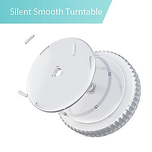 Lazy Susan Organizer, Rotating Spice Rack Turntable for Storage Kitchen Cabinet Pantry Fridge Bins Can Jars (White - 10 inch)