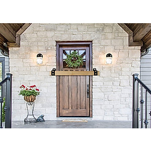 Heavy Duty Door Barricade Bracket Open Bar Security Holder Bracket Security Bar Door Stopper Fit 2x4 Lumber Iron Metal U Bracket Door Gate Bar Holder for Indoor/Outdoor Door Security Brace Bar (Black)