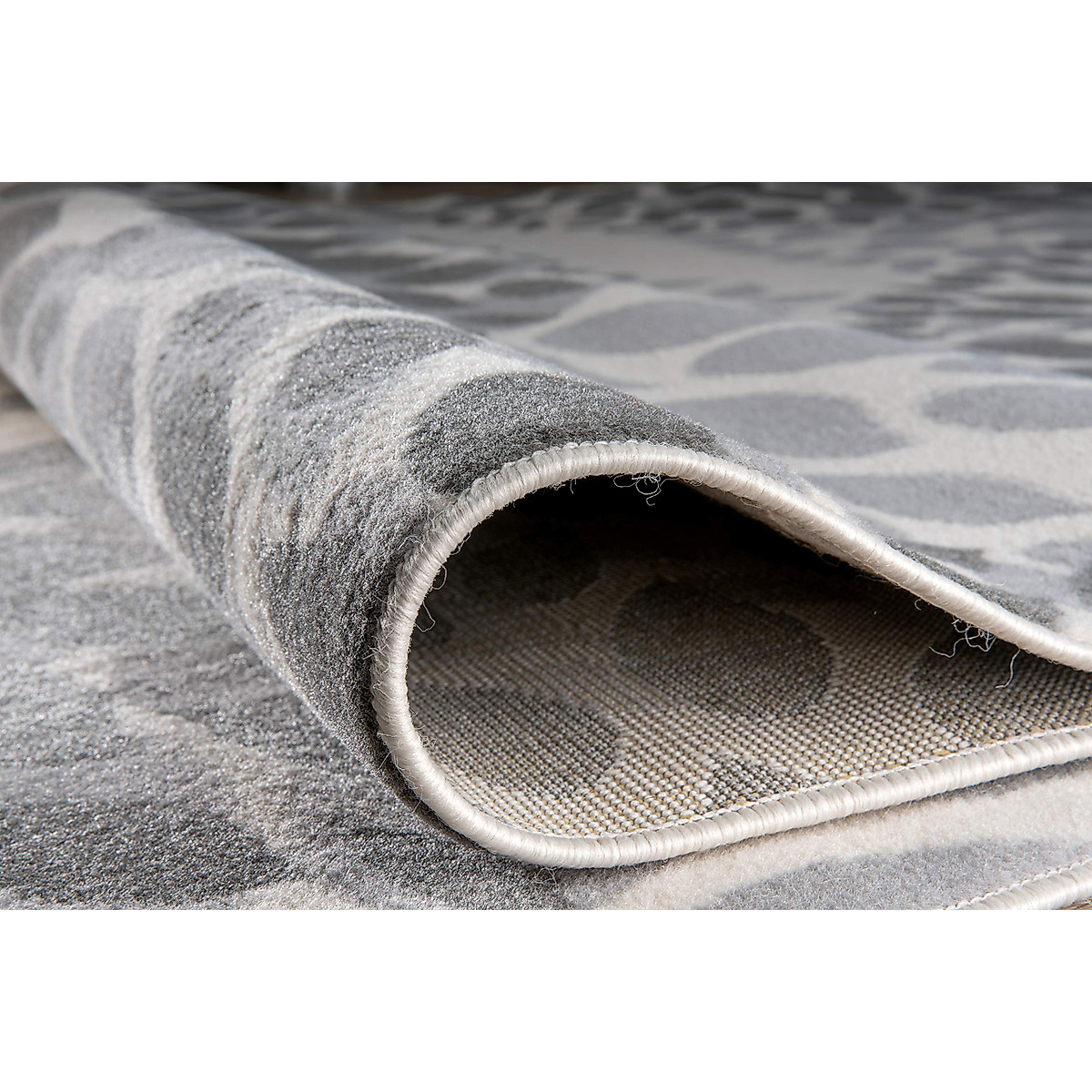 Rugshop Modern Floral Circles Design for Living Room,Bedroom,Home office,Kitchen Non Shedding Area Rug 6' 6" x 9' Gray