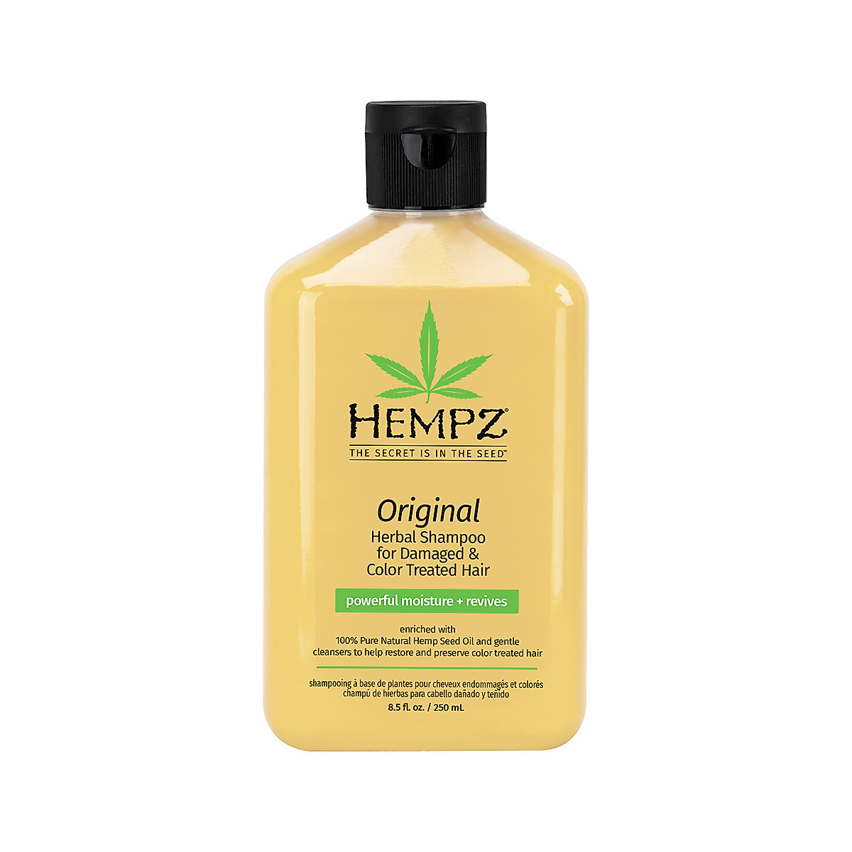 Hempz, Original Herbal Shampoo, Sweet Banana and Floral Scent, Damaged or Color Treated Hair, 8.5 oz.