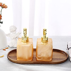 DOCMON Wooden Bathroom Tray Vanity Trays, Toilet Tank Tray Perfume Cosmetics Tray for Bathroom Countertop Dresser Tops, Wood Serving Trays for Food &Home Decor (Oval)