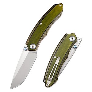 XTOUC SG Pocket Knife for Men,14C28N Sharp Blade G10 Handle,Thumb Stud Opener Folding Knives for Outdoor Camping Survival Hiking