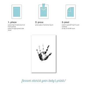 Pearhead Babyprints Double-Sided Christmas Photo Ornament with Clean Touch Ink Pad, Newborn Handprint or Footprint Kit, 2 Sided Baby's 1st Christmas Holiday Keepsake Ornament