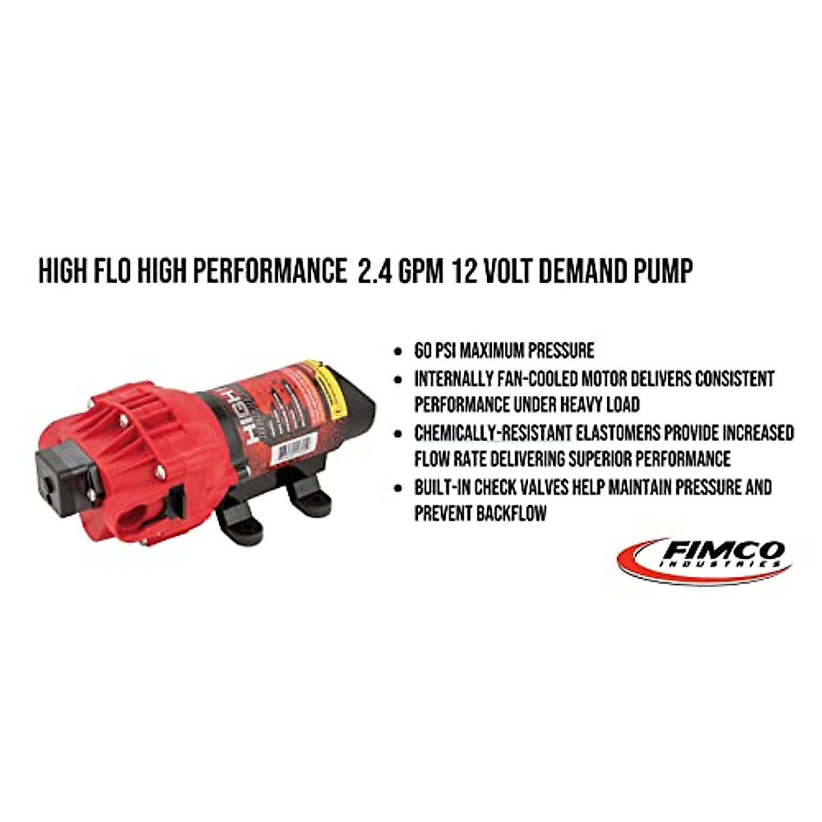 FIMCO 5302318 15 Gallon ATV Sprayer; UV Resistant Polymer Tank, 2.4 GPM High Flo Pump, Steel 2 Nozzle Spraying Boom, Teejet Tips & Lever Grip Handgun