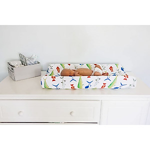 Fish Fitted Changing Pad Cover, Made from Viscose from Bamboo and Spandex Material, Fits Standard Changing Pad, by Florida Kid Co.