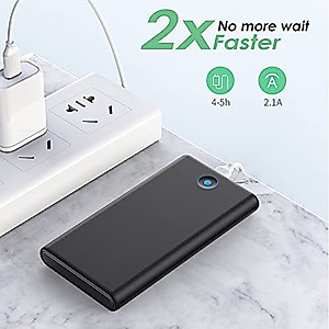FOCHEW Portable Charger, 2-Pack 20000mAh Power Bank Ultra Slim Fast Charging External Battery Pack with Dual USB Outputs Compatible with iPhone 13/12 Pro/12/11/XR/X, Samsung S20, Tablet etc.
