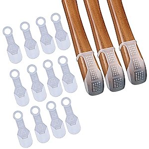 Jaxbo Hanger Grips, Clothing Non-Slip Hanger Grips, Clear Hanging Gripper - Stretchable & Eco-Friendly Fit on The Ends of Hangers, 12 PCS