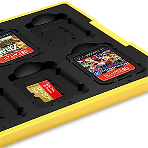 Nintendo Switch&Lite Accessories Game Card Case,Game Card Storage Box with 12 Game Card Slots and 12 Micro SD Card Holders-Question