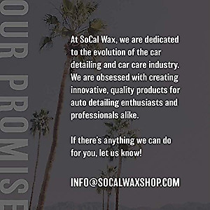 SoCal Wax Shop Liquid Carnauba Wax - Protective Coating Glossy Finish Car Wax and Spot Free Waxing Polish with UV Protection - Car Detailing Products, Cleaning Supplies and Auto Care Accessories…