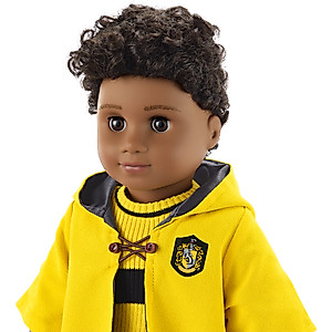 American Girl Harry Potter 18-inch Doll Hufflepuff Quidditch Uniform Outfit with Robe Featuring House Crest, For Ages 6+