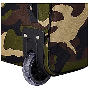Rockland Rolling Duffel Bag, Camouflage, 22-Inch