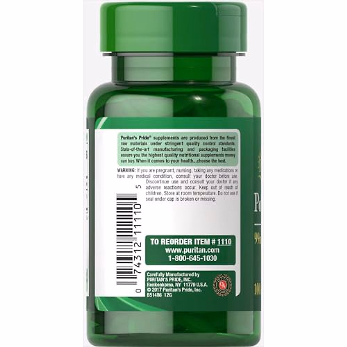 Puritans Pride Selenium 200 mcg Tablets, 100 Count