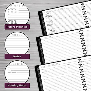 AT-A-GLANCE 2022-2023 Planner, Weekly & Monthly Academic Appointment Book, 8-1/4" x 11", Large, Contempo, Black (70957X05)