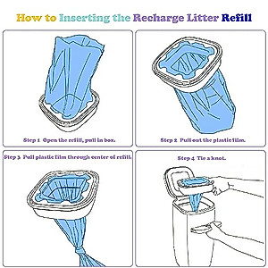 10 Pack Cat Litter Refills Scented Bag Compatible with Your Standard and Plus Genie Litter Disposal Refill Cartridge, Universal Litter Refills Bag (Not Include Cartridge)