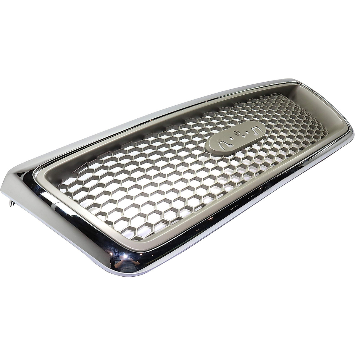 Garage-Pro Grille Assembly Compatible with 2004-2008 Ford F-150 Chrome Shell/Beige Honeycomb Insert, New Body Style