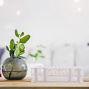 Plastic Test Tube Rack Detachable Holder Storage Stand, Holds 60, for 16mm Dia. Tubes White