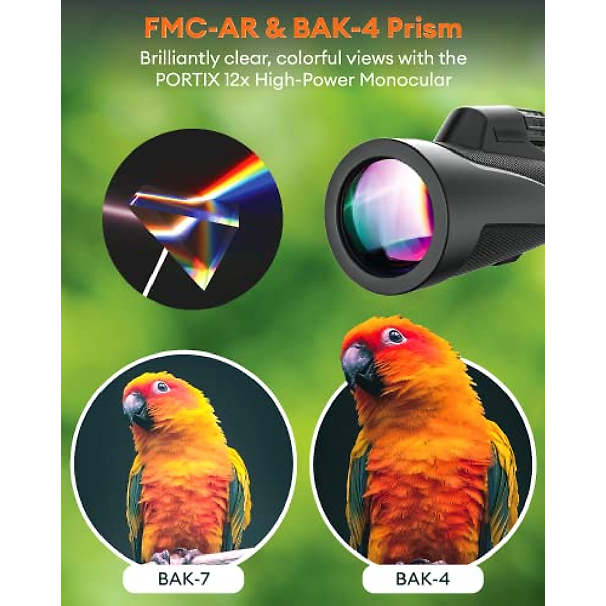 New 2023 Monocular Telescope High Powered Monocular with Smartphone Adapter & Metal Tripod - BAK4 Prism Monocular with Clear Low Light Vision for Wildlife Hunting Camping Travelling