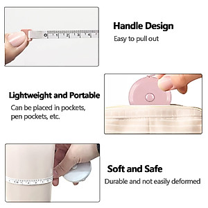 3 Pack Tape Measures Retractable Measuring Tape for Body, 60-Inch 1.5 Meter Dual Sided Flexible Ruler for Craft Fabric Cloth Sewing Tailor Weight Loss Body Measuring Tape (Macaron Blue, Pink, Green)