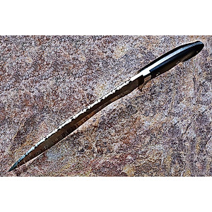 BIGCAT ROAR Handmade D2 Steel Kukri Machete Knife - Bushcraft Fixed Blade Hunting Knife with Sheath and Micarta Handle - 15″ EDC Cutting Knife - Black Horse