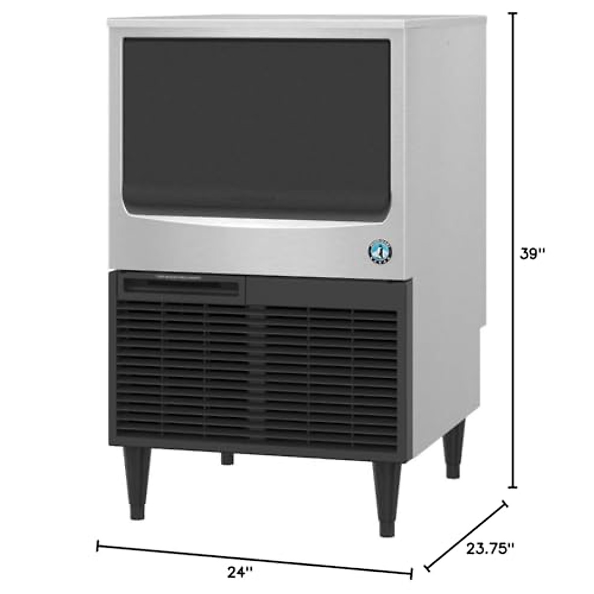 Hoshizaki KM-116BAJ, Crescent Cuber Ice Maker, Air-Cooled, Built in Storage Bin