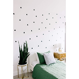 Modern Maxwell Wall Art Decals for Boys Girls Nursery, Bedroom, Living Room “Arizona” Black Triangle Room Sticker 80 Pieces