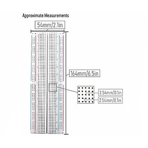 California JOS 1 PCS Breadboard 830 Point Solderless Prototype PCB Board Kit for Arduino Proto Shield Distribution Connecting Blocks