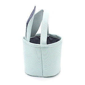 Easter Bunny Basket Bags Rabbit Canvas Toys Bucket Tote Storage Gifts Candies Handbag for Kids