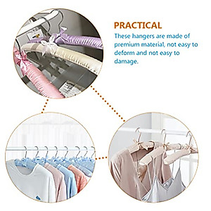 BESPORTBLE 4pcs Satin Padded Hangers Satin Hangers with with Metal Hook Anti Slip Sponge Satin Cushioned Hangers for Sweaters Dresses Coats