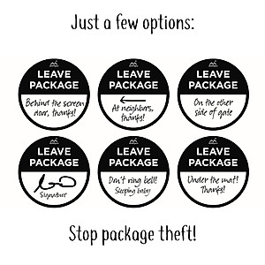 Leave Package Here Sign Mat [Dry - Erase]: Custom Message. Heavy-Duty Rubber. Avoid Contact. Stops Package Theft. Great for Amazon Key.