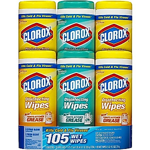 Clorox Company Disinfecting Wipes, 3-Pack, White (Units per case: 2)