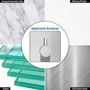 FrontTech Adhesive Hooks Heavy Duty Wall Hooks Waterproof Stainless Steel Hooks for Hanging Coat, Hat,Towel Robe Hook Rack Wall Mount- Bathroom and Bedroom 4-Packs