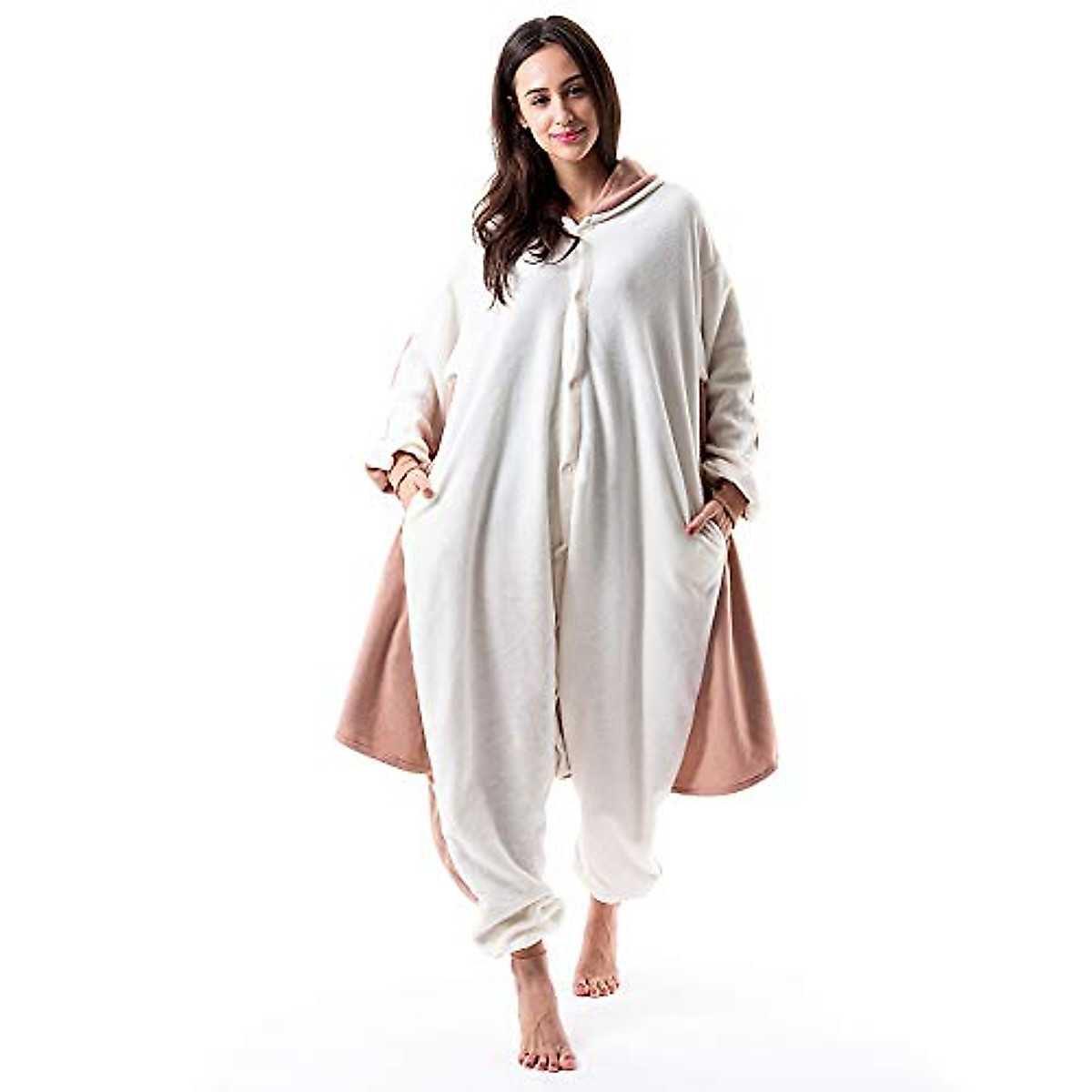 Beauty Shine Adult Unisex Animal Flying Squirrel Costume Halloween Christmas Cosplay Plush Pajamas Onesie (Small, Flying Squirrel)