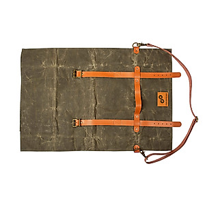 EVERPRIDE Canvas Knife Roll Bag Stores 10 Knives up to 19" PLUS Zipper for Kitchen Tools – Durable Knife Carrying Case for Professional Chefs and Culinary Students – Knives Not Included