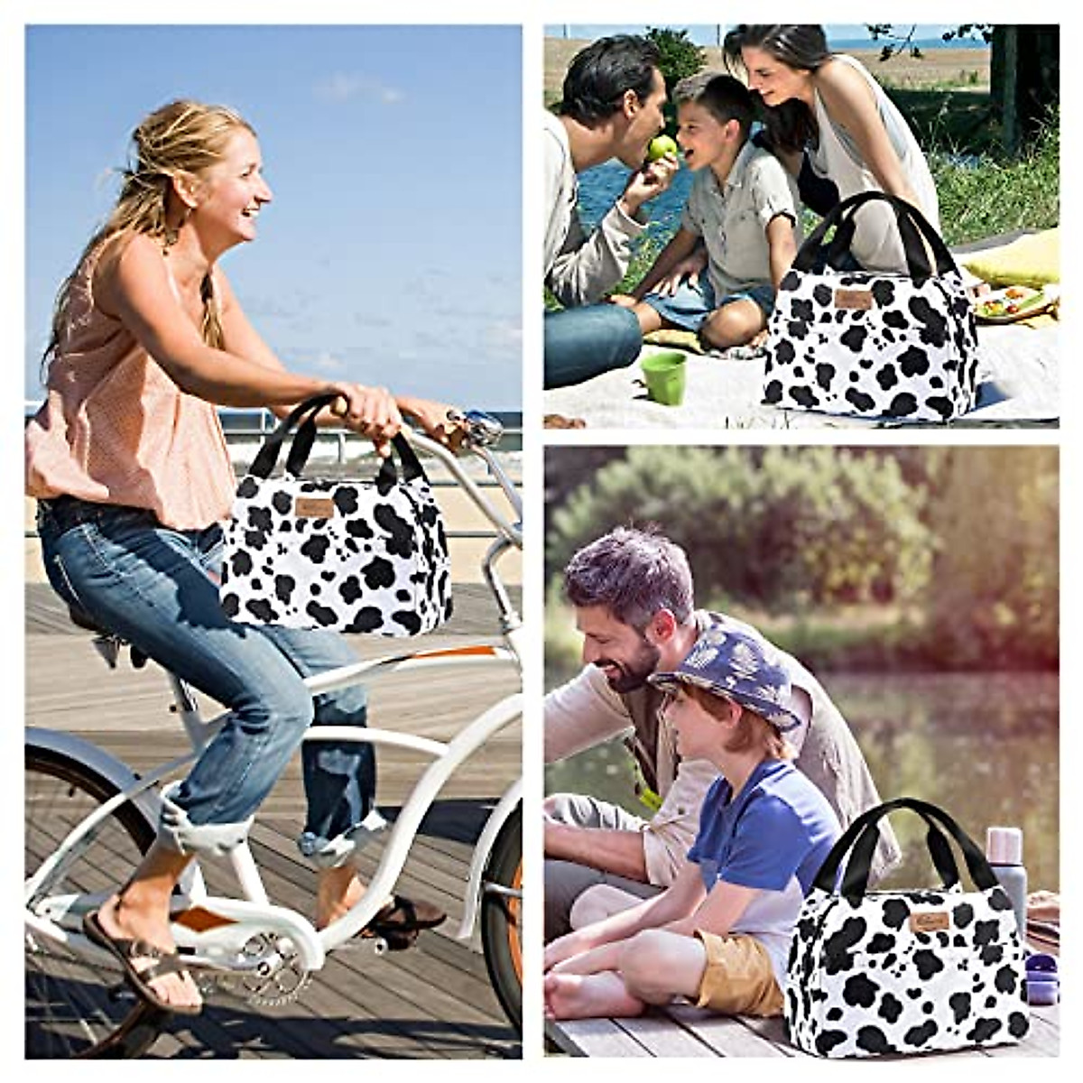 HOMESPON Lunch Bags for Women Insulated Cute Lunch Box loncheras para mujer Reusable Zipper Cooler Tote Bag Lunchbag for Picnic Work Camping