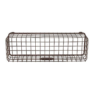 Spectrum Diversified Vintage Wall Mount Basket, Bronze, 2 Ounce