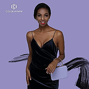 Color Nymph Beginner Makeup Kits For Teens With The Delicate Handbag Included Eyeshadow Palette Blushes Bronzer Highlighter Lipstick Brushes Mirror(Purple)