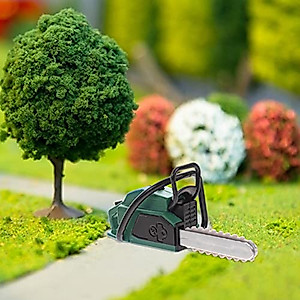 STOBOK Kids Garden Tools Mini Chainsaw Cordless Mini Power Chain Handheld Small Chainsaw 1/12 Model Doll House Garden Working Accessories Mini House Accessories Green Kids Outdoor Toys
