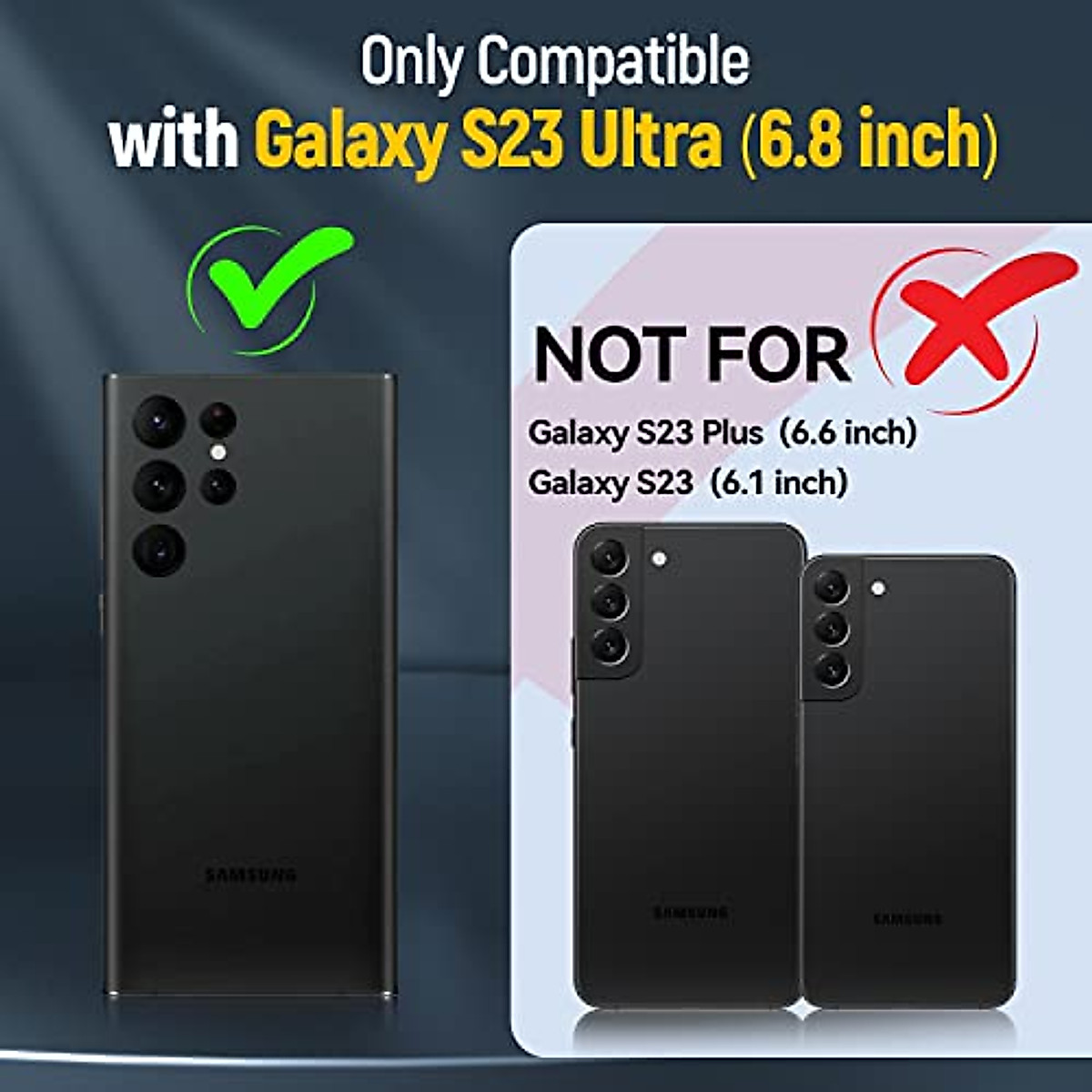 SEFING Phone Case S23 Ultra, for Galaxy S23 Ultra Phone Case with Stand, Slide Camera Cover, 360°Ring Magnetic Kickstand, Heavy Duty Shockproof Anti-Scratch Rugged Case for Samsung S23 Ultra (Red)