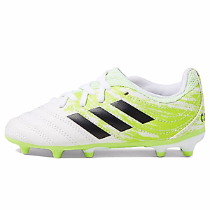 adidas Men's Copa 20.3 Firm Ground Soccer Shoe, Footwear White/Core Black/Signal Green, 7 M US