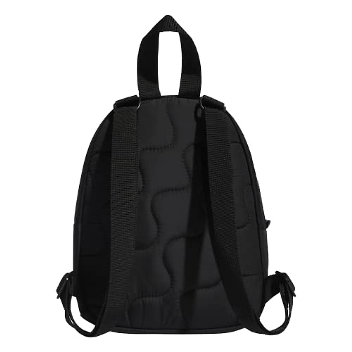 adidas Linear Mini Backpack Small Travel Bag, Black/White/Gold, 10.5 inch x8.5 inch x5 inch