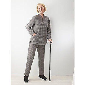 Women’s Easy Dressing Open Back Adaptive Half Zip Tracksuit Top - Wine 2XL