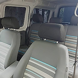 Moyishi 4PCS Universal Headrest Covers Black Polyester Cover Protector for Cars Trucks & Cover DVD TV Monitors