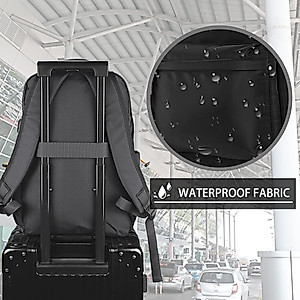 SARHLIO 17.7" Laptop Backpack for Men Women College Upgraded with Metal Zipper Bookbag with USB Charging Port Fits 15.6" Laptop Water Resistant Large Casual Daypack for School Travel Business (BPK20C)