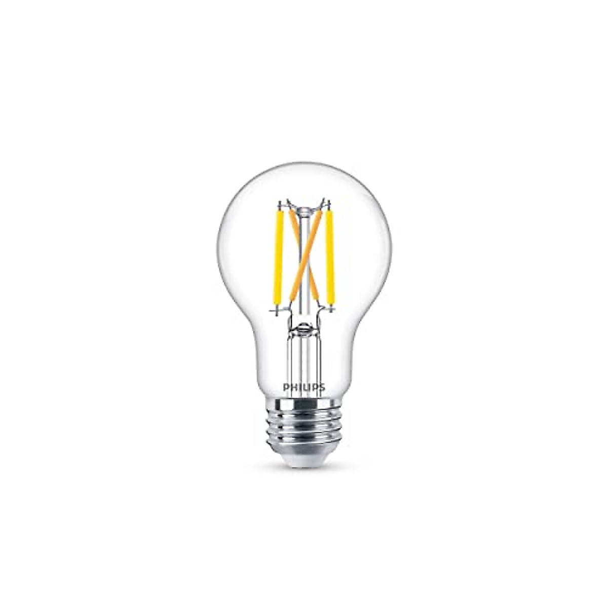 Philips LED Flicker-Free Clear Dimmable A19 Light Bulb - EyeComfort Technology - 800 Lumen - Soft White (2700K) - 8W=60W - E26 Base - Title 20 Certified - Ultra Definition - Indoor - 8-Pack