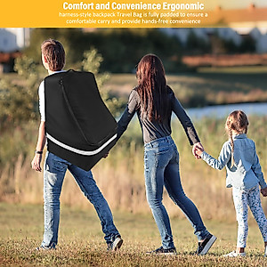 ZHSX Car Seat Travel Bag, Infant Seat Travel Backpack with Padded and Adjustable Shoulder Strap, Large Waterproof Carseat Carrier Bag/Dust-proof Carseat Travel Cover(Grey)