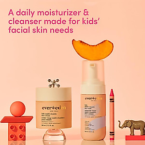 Evereden Kids Face Cream: Cool Peach, 1.7 oz. | Kids Face Lotion | Clean and Non-Toxic Kids Face Moisturizer | Multi-Vitamin Skin Care for Kids