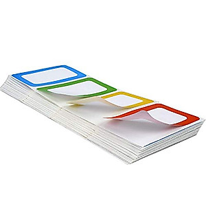200 Colorful Name Tag Stickers - Bright, Versatile Labels for Organizing