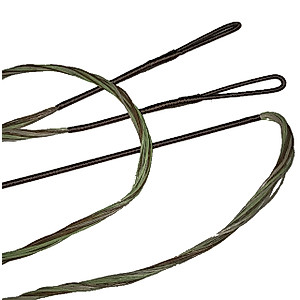TRI COLOR CAMO B-50 Dacron REPLACEMENT RECURVE BOWSTRING - 14 STRAND BOW STRING FOR BOWS UP TO 50 LBS. - ACTUAL STRING LENGTH IN INCHES - By Traditional Gear Archery Products (Multiple Sizes) (57 INCH ACTUAL LENGTH)