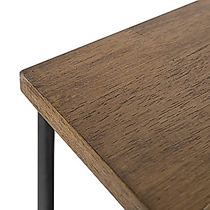 Kate and Laurel Oddell Farmhouse Wall Shelf with Hooks, 24 x 6 x 15, Rustic Brown, Modern Decorative Two-Tier Shelf